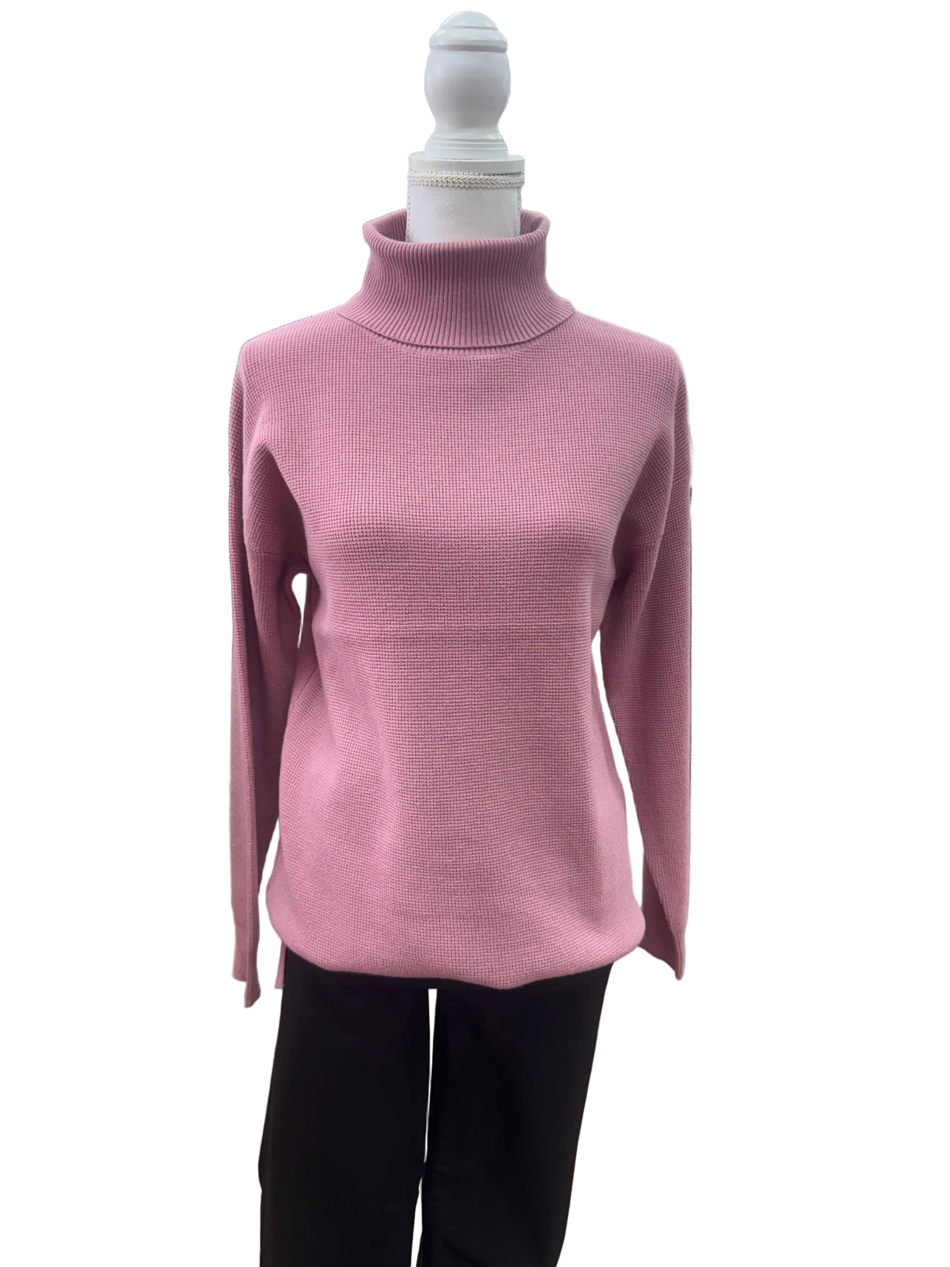 Pink Turtleneck Sweater – Ima's Fashions Inc.