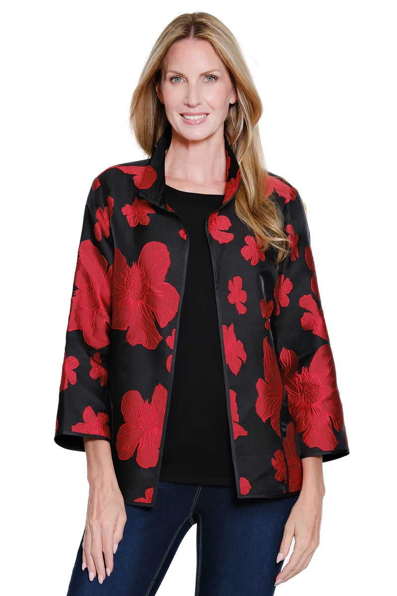 Woven Jacquard Jacket - Floral Multi – Ima's Fashions Inc.