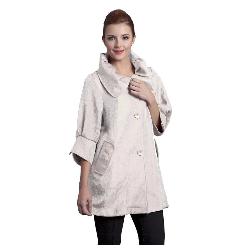 Damee NY Solid Signature Swing Jacket in Champagne – Ima's Fashions Inc.