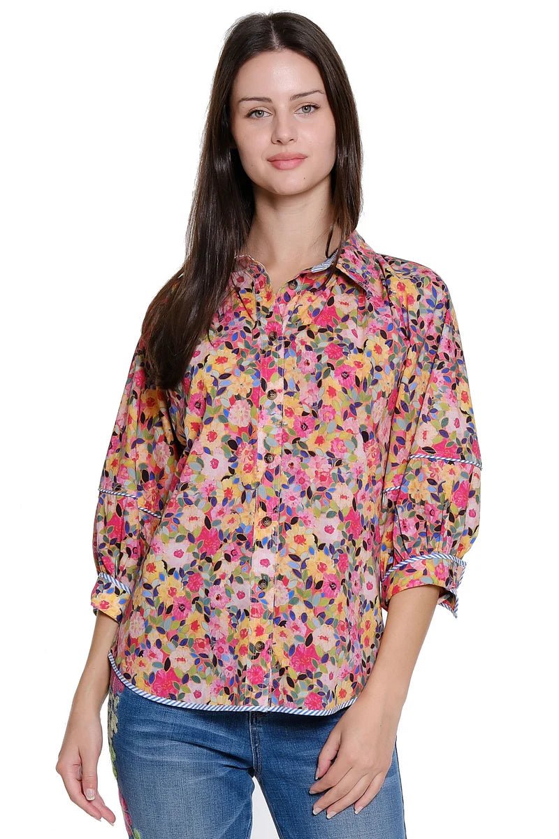 Puffy Sleeve Shirt - Pink – Ima's Fashions Inc.