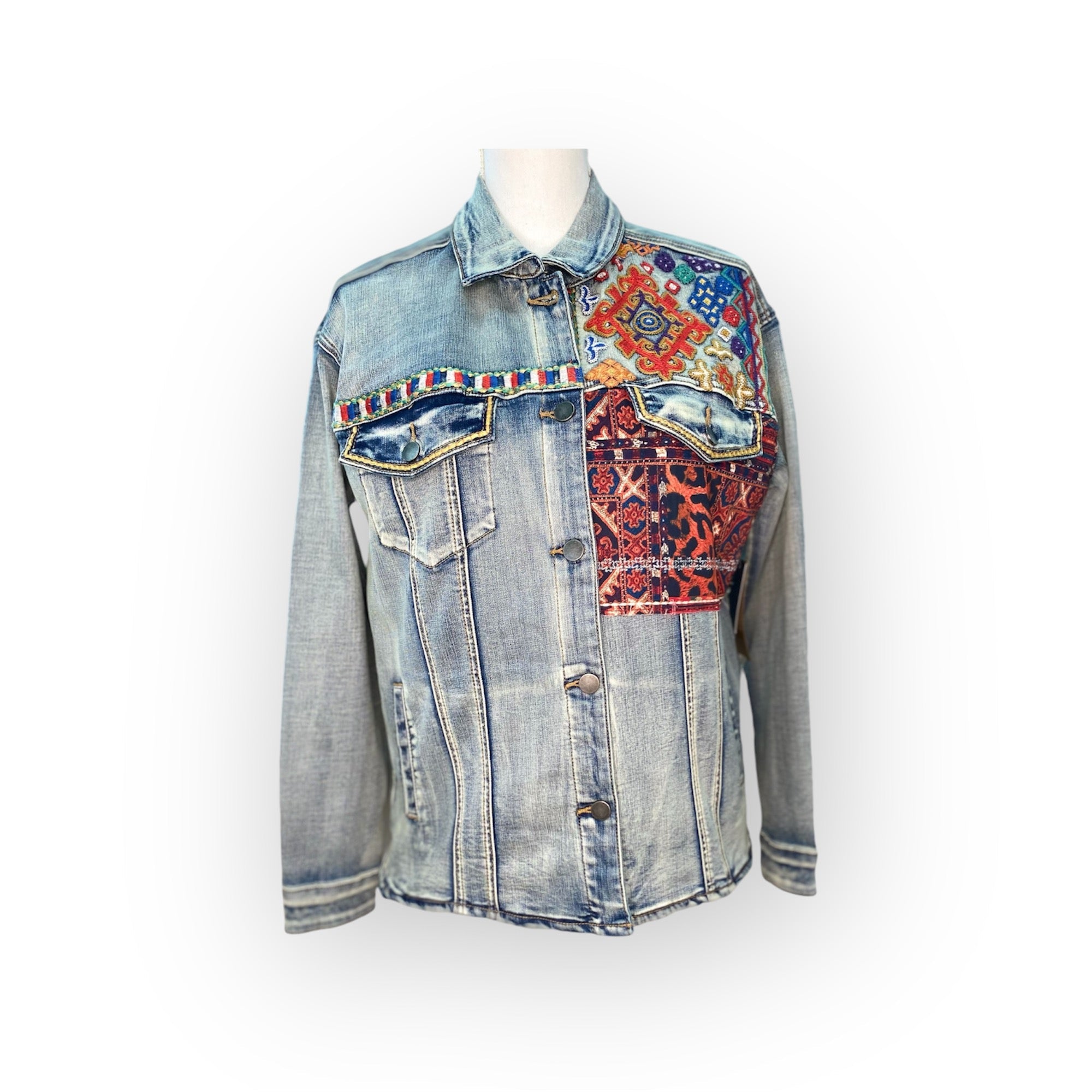 TRU LUXE DETAILED DENIM JACKET – Ima's Fashions Inc.
